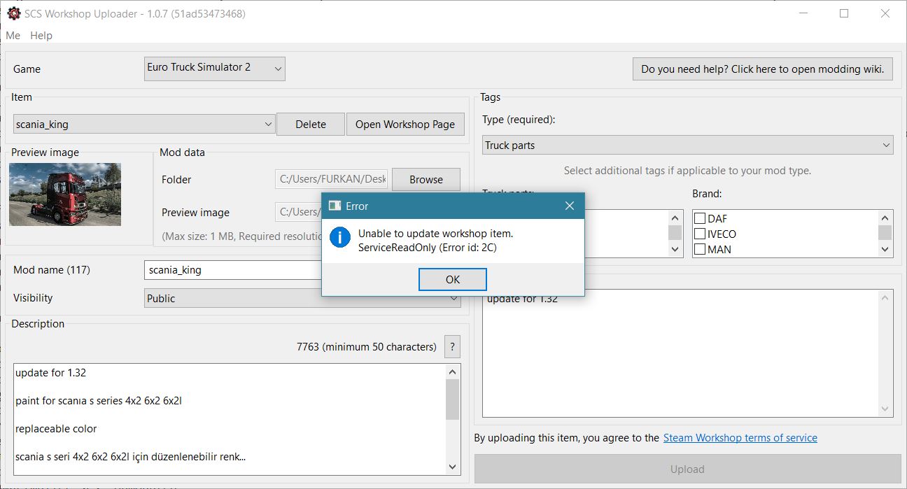 Scs workshop uploader - Destek - SimülasyonPark - Simülasyon oyunları, simülatörler ve ilgili ...
